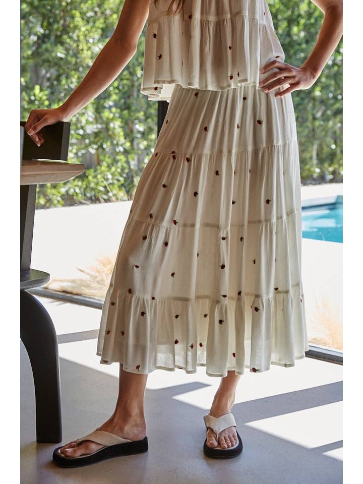 Berry Sweet Embroidered Skirt | Lilla & Beth